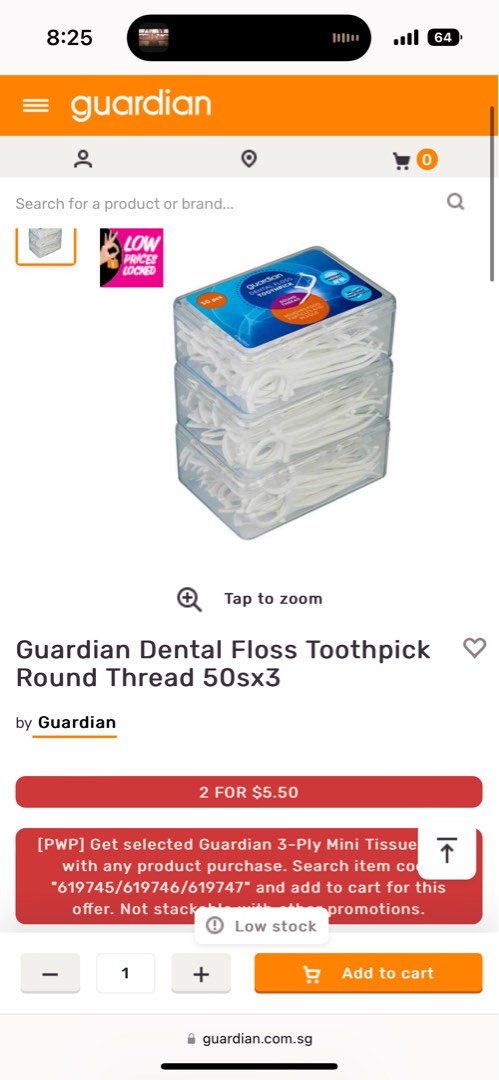 Guardian dental floss toothpick, Beauty & Personal Care, Oral Care on ...