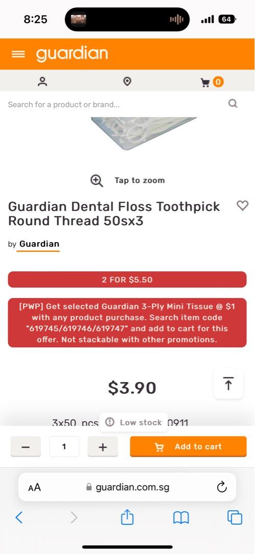 Guardian dental floss toothpick, Beauty & Personal Care, Oral Care on ...