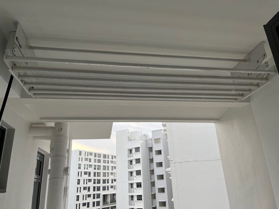 HDB BTO clothes laundry drying rack, Furniture & Home Living, Home ...