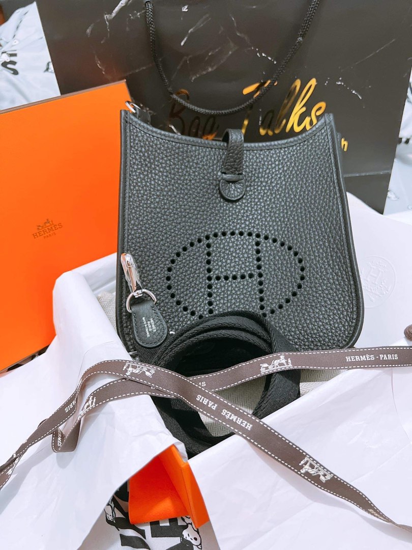 hermes tpm black shw, Luxury, Bags & Wallets on Carousell