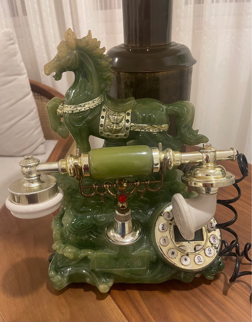 Horse Jade Vintage Telephone Decor, Furniture & Home Living, Home Decor ...