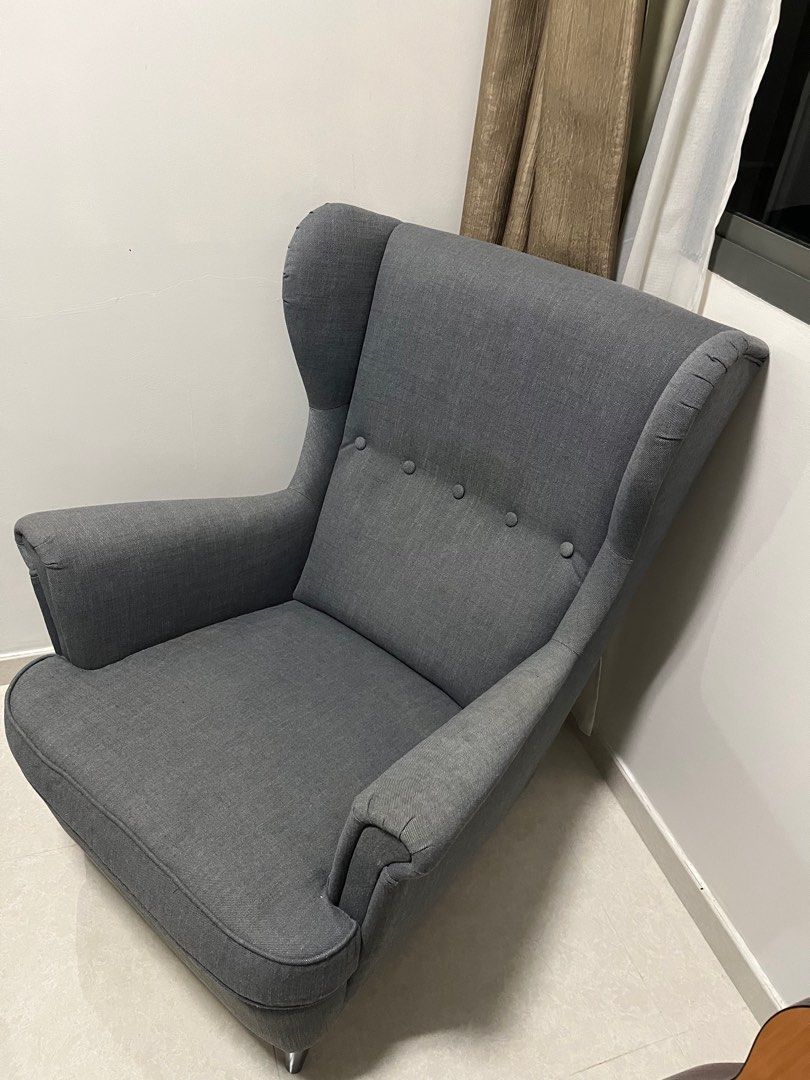 Ikea Strandmon Sofa, Furniture & Home Living, Furniture, Chairs on ...