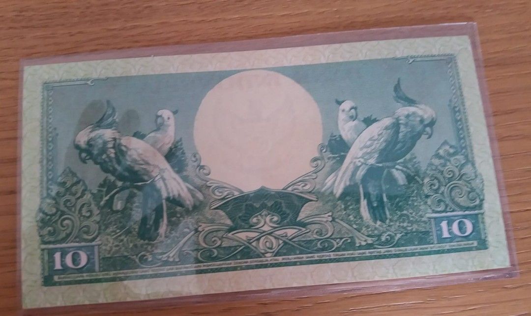 Indonesia Currency Banknote 10 Rupiah of Year 1959, An UNC & MINT Note ...