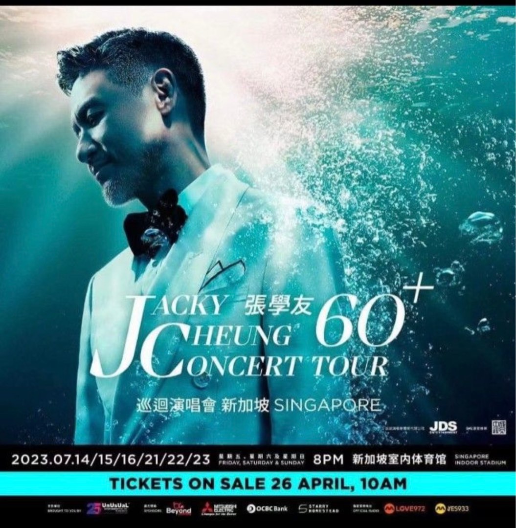 Jacky Cheung 60+ Concert, Tickets & Vouchers, Event Tickets on Carousell