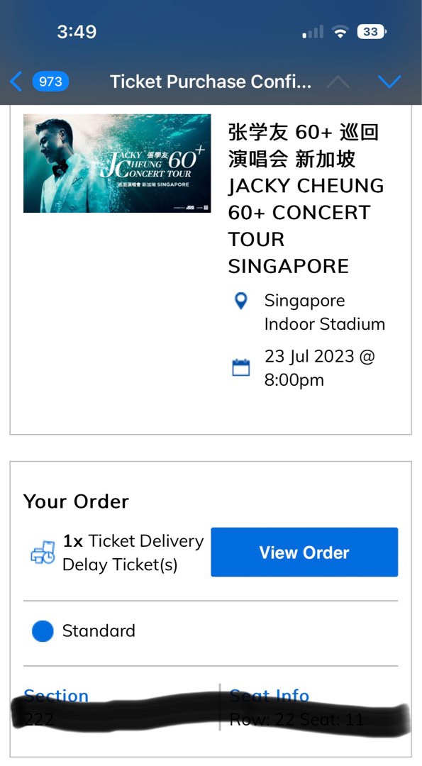 Jacky Cheung 60+ Concert 23 July 2023 CAT2, Tickets & Vouchers, Event Tickets on Carousell