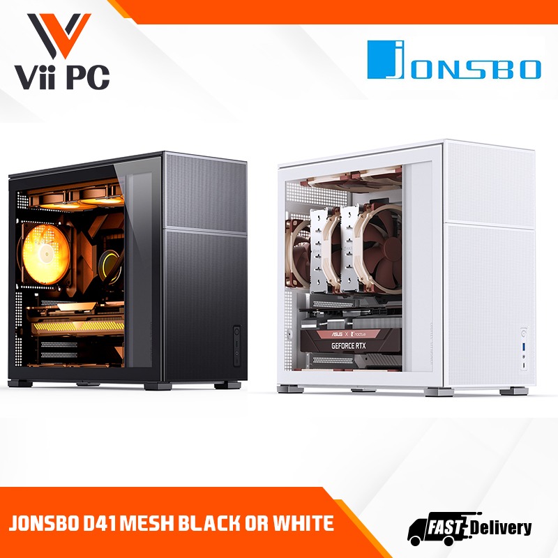 [INSTOCK] JONSBO D41 MESH SC ATX Computer Case, Tempered Glass-1 Side ...