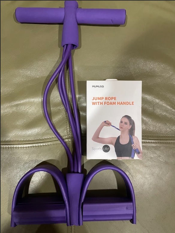 JUMP ROPE WITH FOAM HANDLE AND WORKOUT SET, Sports Equipment, Exercise ...