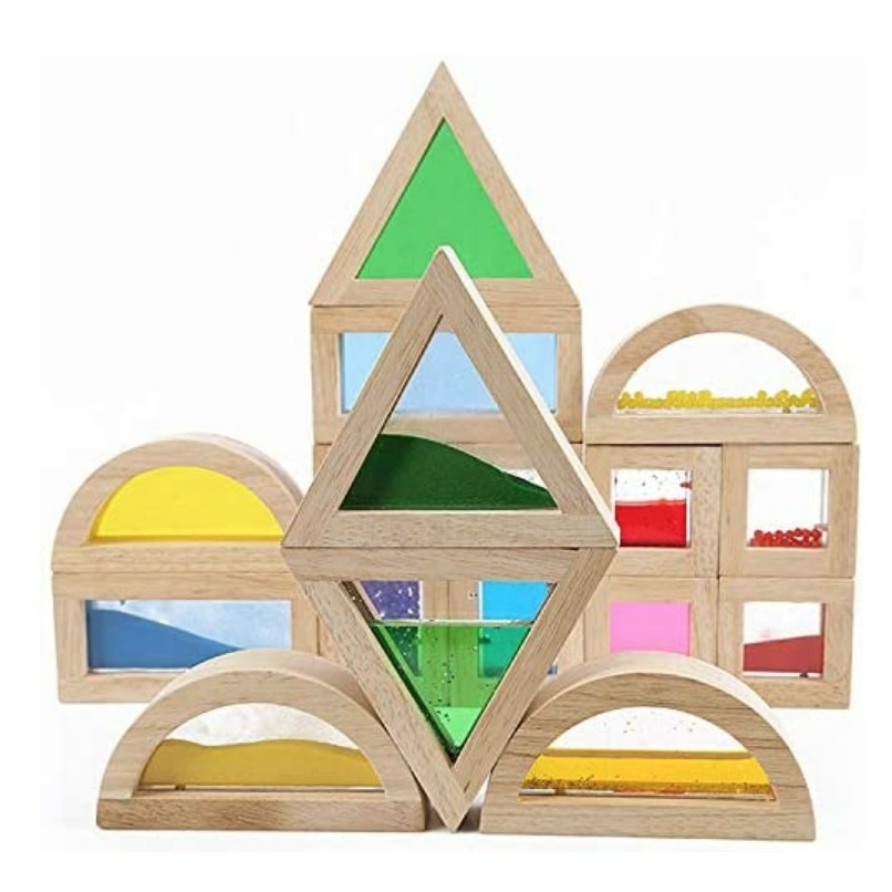 KIDPIK 16/24 pieces Rainbow, mirror, sensory blocks, Babies & Kids, Infant Playtime on Carousell