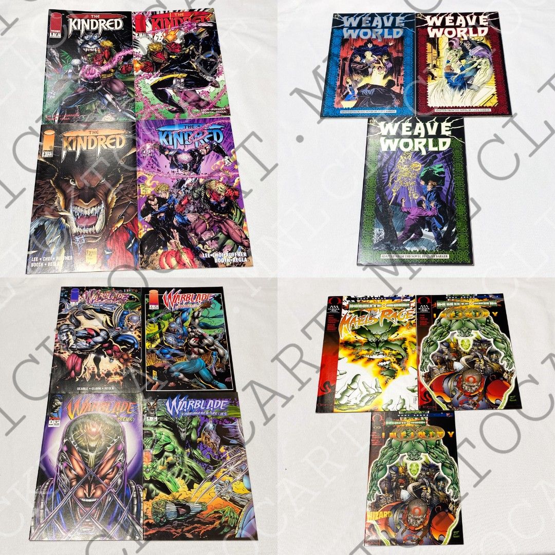 Kindred Comic Set, Weave World Comic Set, Warblade Comic Set, Brute and ...