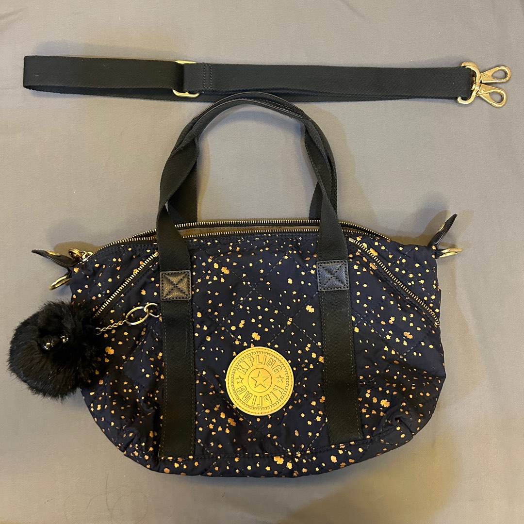 KIPLING navy blue/gold cross body bag, Women's Fashion, Bags & Wallets ...