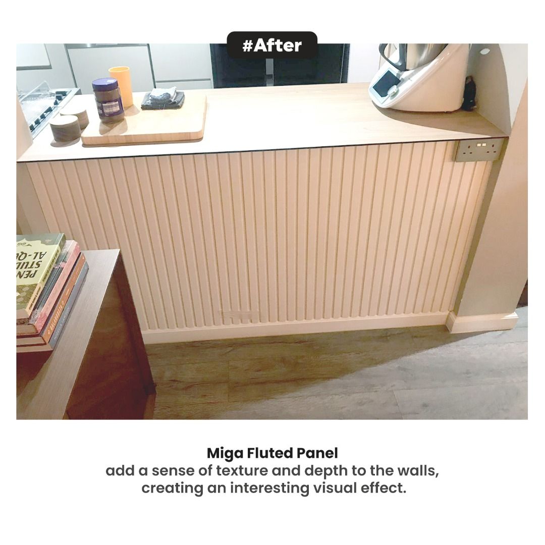 Kitchen Wall Fluted Panel / Korea Miga Fluted Panel Molding / Table ...