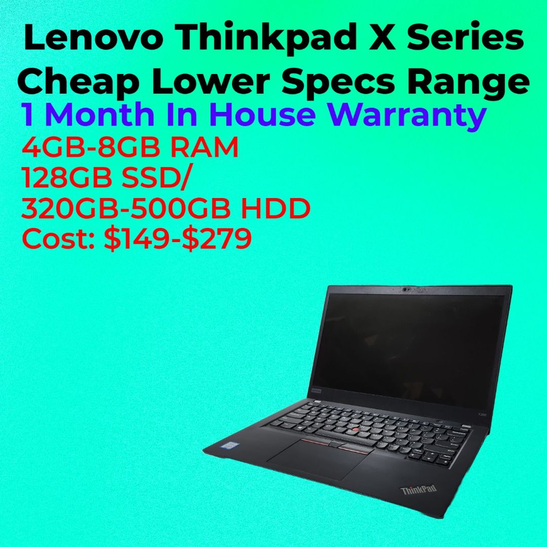 Lenovo Thinkpad X Series Lower Specs Range Computers Tech Laptops Notebooks On Carousell