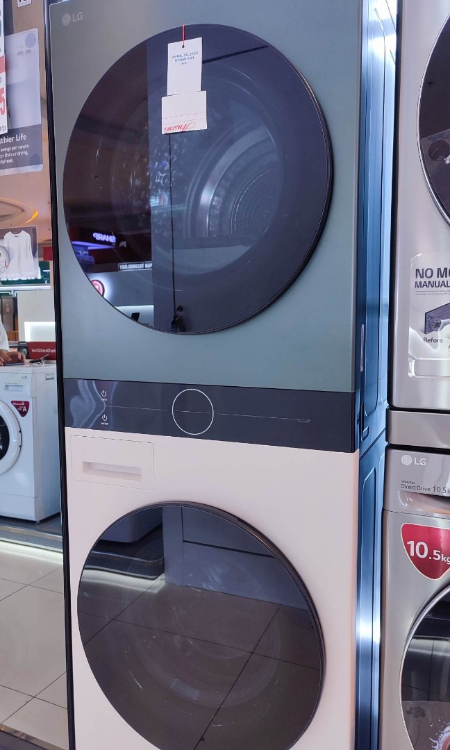 LG STACKABLE WASHER AND DRYER WT1410NHEG, TV & Home Appliances, Washing ...