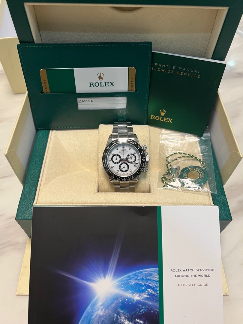 ☄️(Local Set)(RX8)Rolex Daytona 116500LN White panda Daytona Chronograph, Luxury, Watches on ...