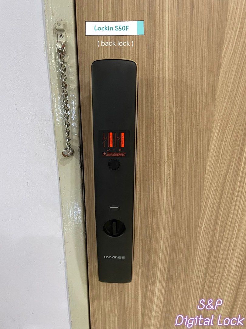 Lockin s50F door lock plus SP33 Matt Dual gate lock . digital door lock ...