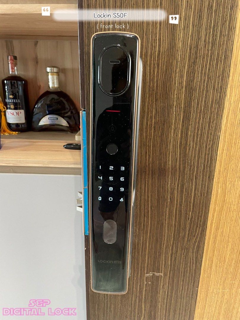 Lockin s50F door lock plus SP33 Matt Dual gate lock . digital door lock ...