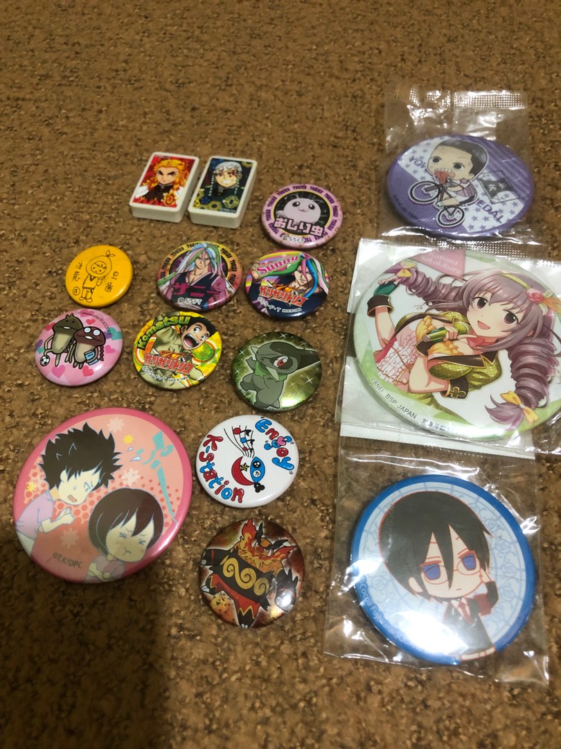 Lot set of japan anime collectible pin badges, Hobbies & Toys, Toys ...