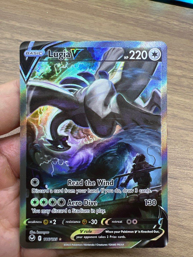 Lugia V alt art 186/195, Hobbies & Toys, Toys & Games on Carousell