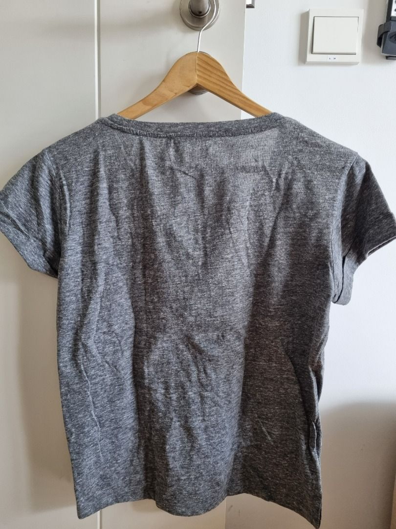 mango grey French style le marais paris tshirt, Women's Fashion, Tops ...