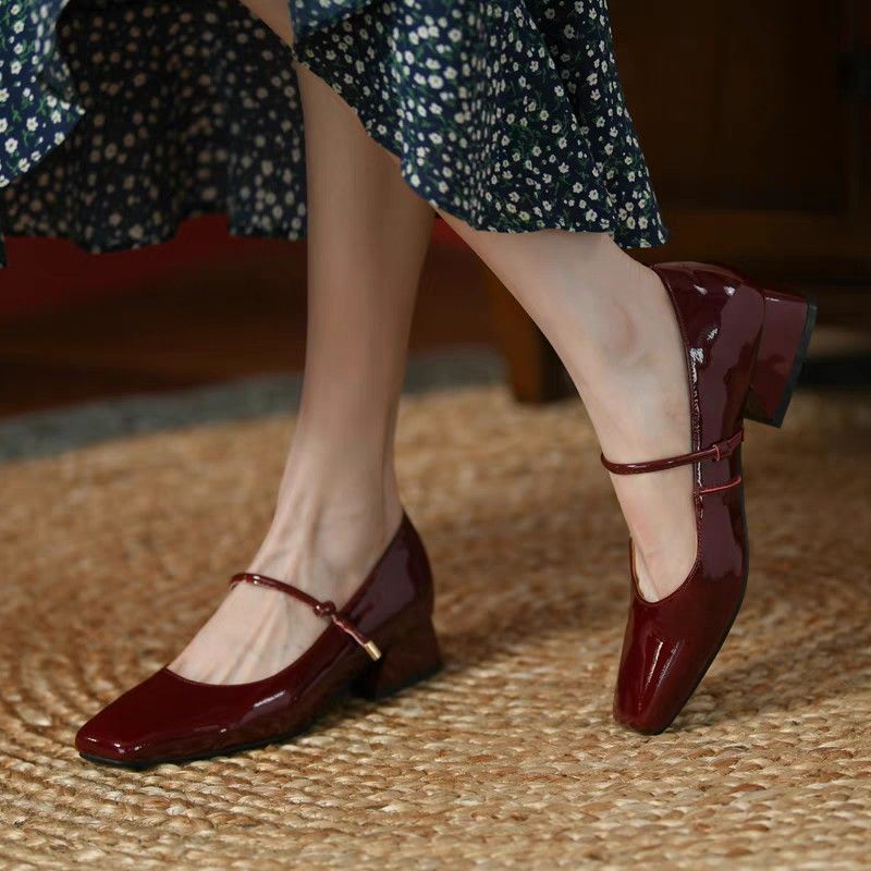 Mary Jane shoes red, Women's Fashion, Footwear, Heels on Carousell