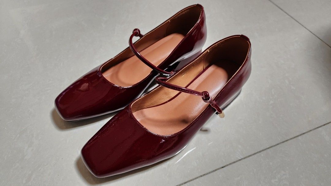 Mary Jane shoes red, Women's Fashion, Footwear, Heels on Carousell