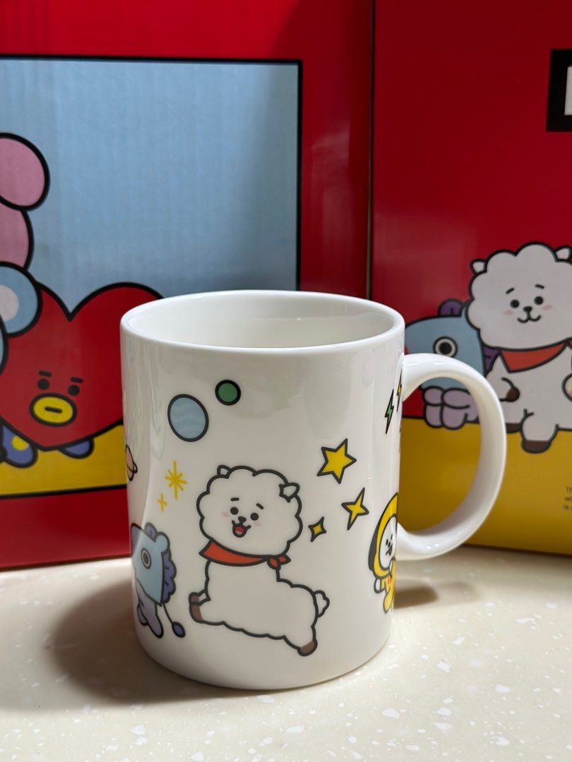 McDonalds BT21 Ceramic Set (Brand new) - Mug, Plate and Bowl, Furniture ...