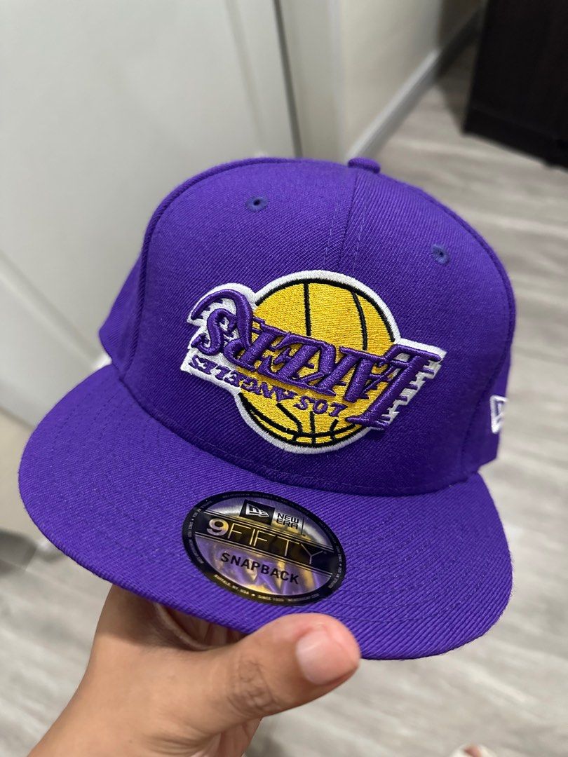Men's Los Angeles Lakers New Era Purple Upside Down Logo 9FIFTY ...