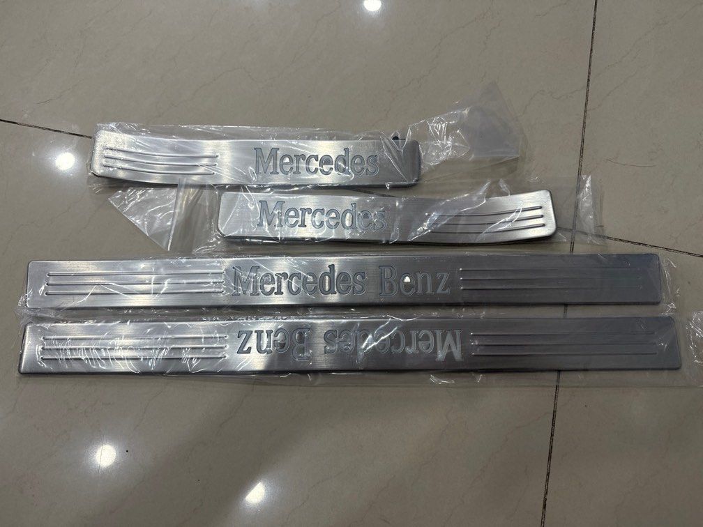 Mercedes W204 W212 C180 C200 C250 E200 E250 LED White Door Steel Scuff ...