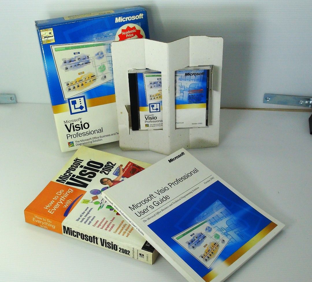 MICROSOFT Visio Professional 2002 in CD with complementary ref book, Computers & Tech, Parts ...