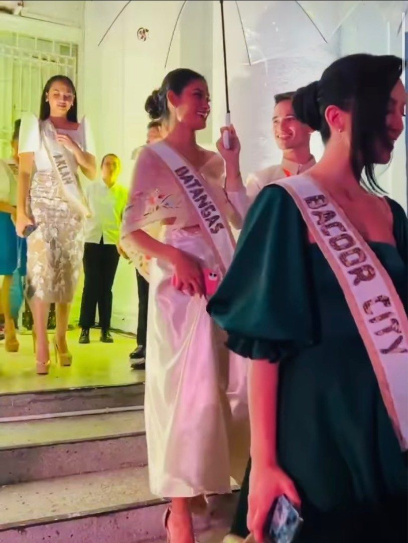 Modern Filipiniana Alampay and Satin Maxi Skirt, Women's Fashion ...