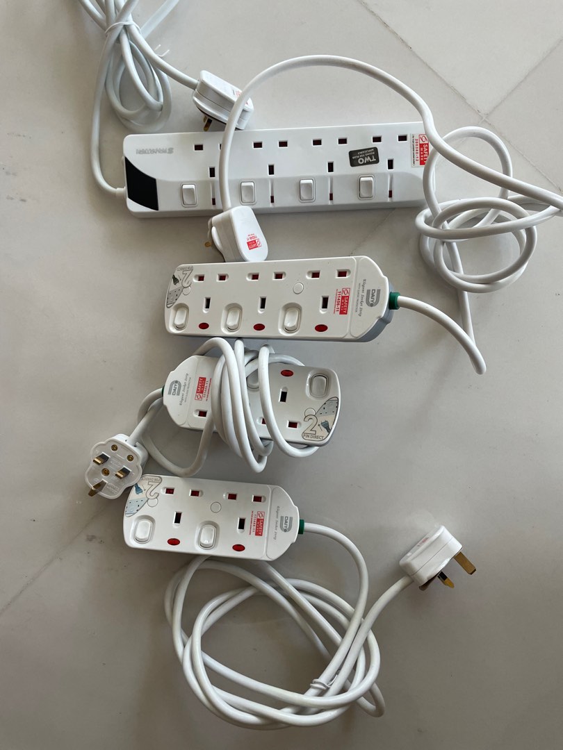 Multiple socket extended plugs, TV & Home Appliances, Electrical ...
