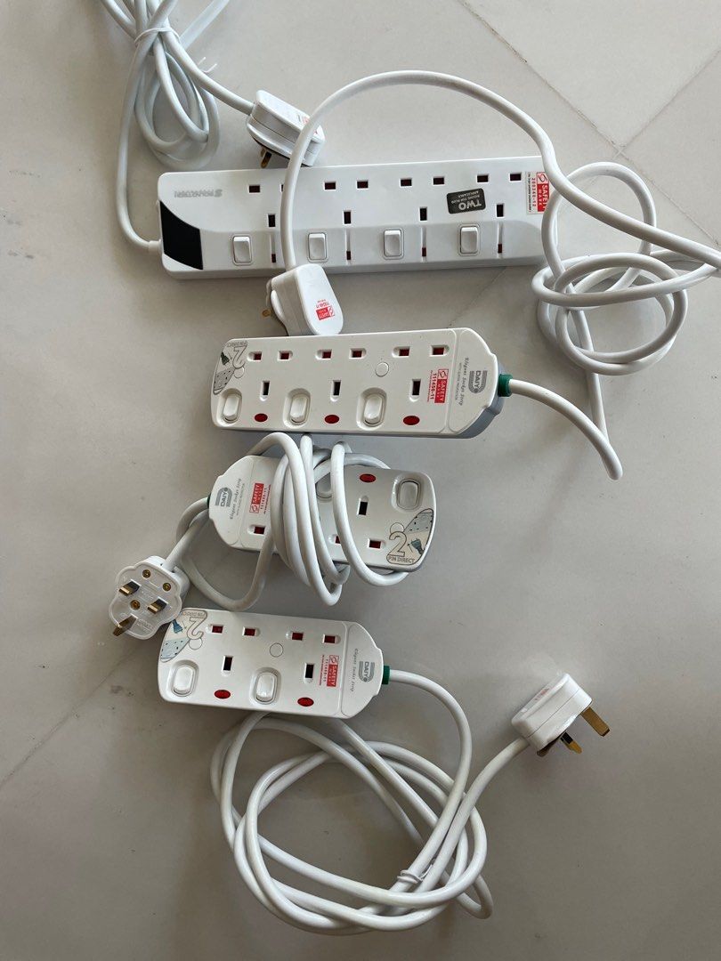 Multiple socket extended plugs, TV & Home Appliances, Electrical ...