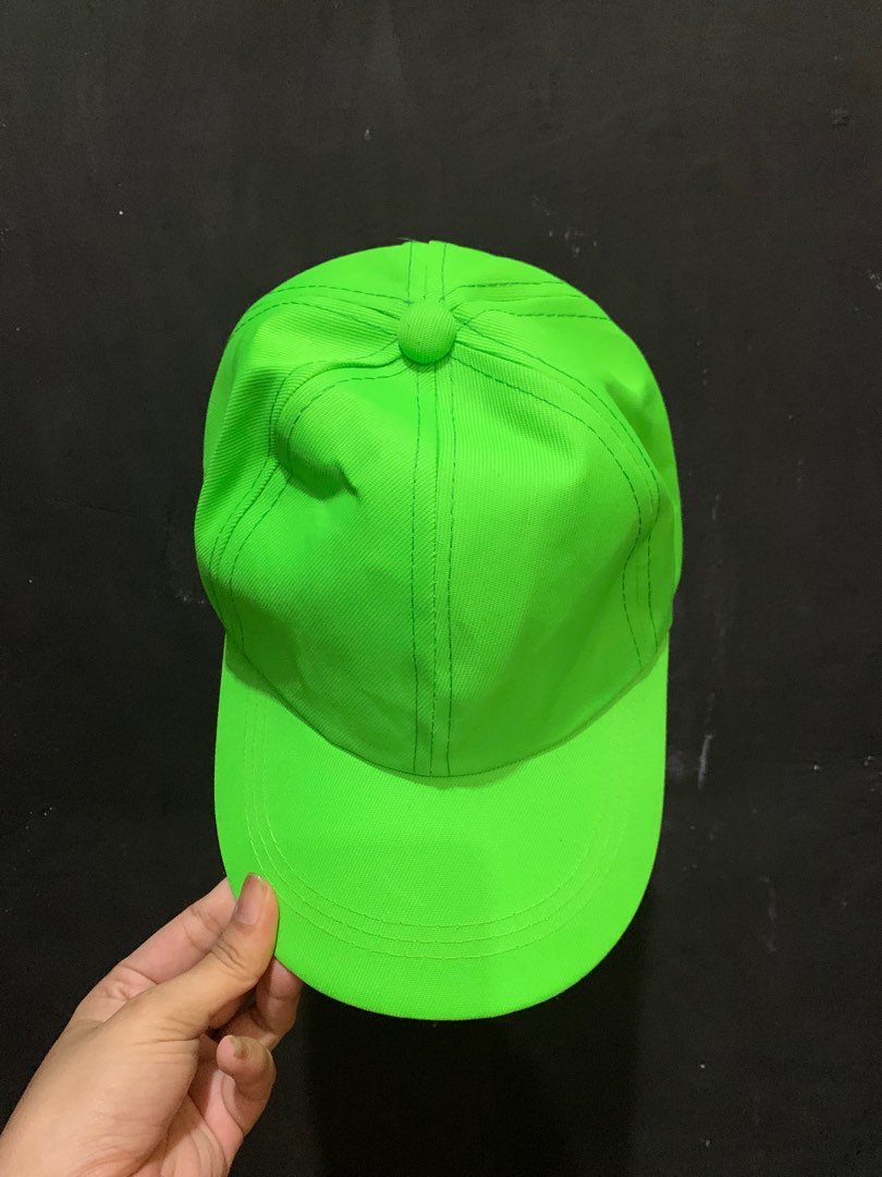 Neon Green Cap, Men's Fashion, Watches & Accessories, Caps & Hats on ...