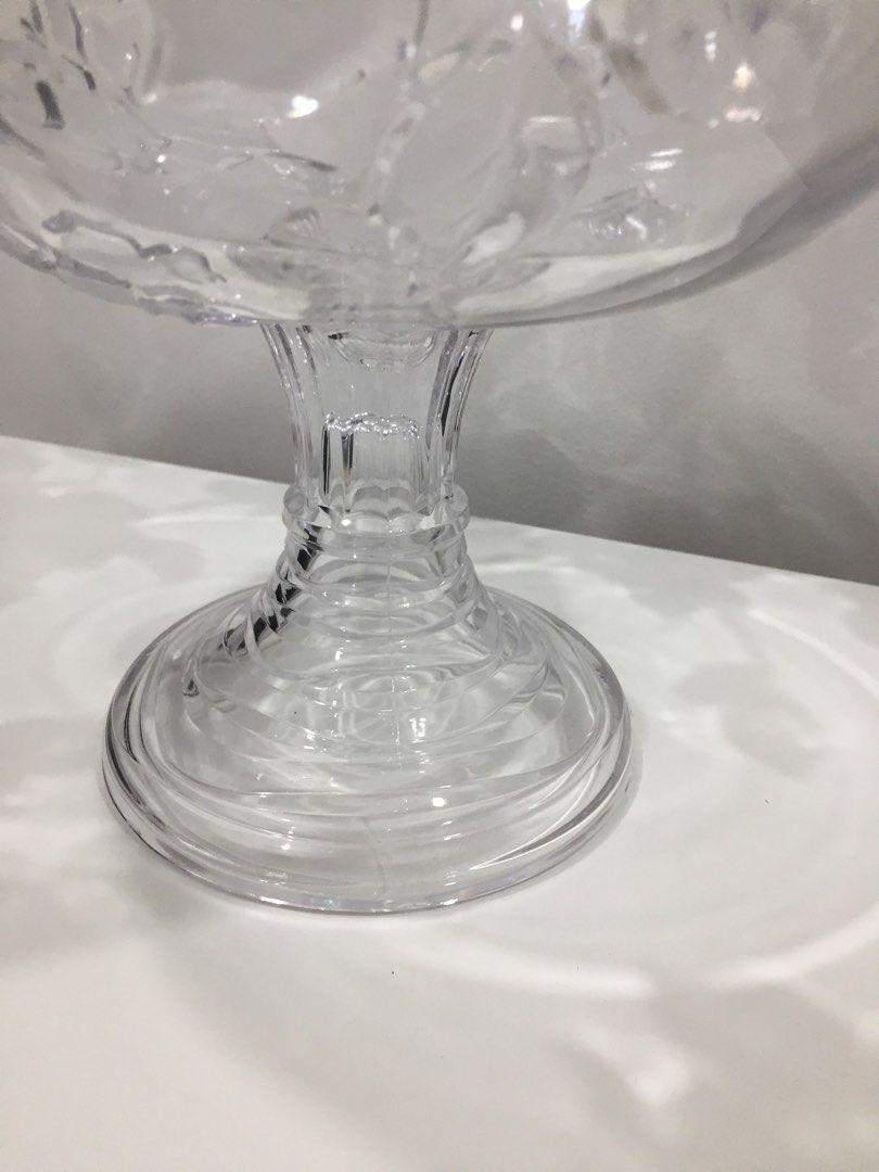 New Soga XL Crystal footed bowl ( made in Japan), Furniture & Home ...