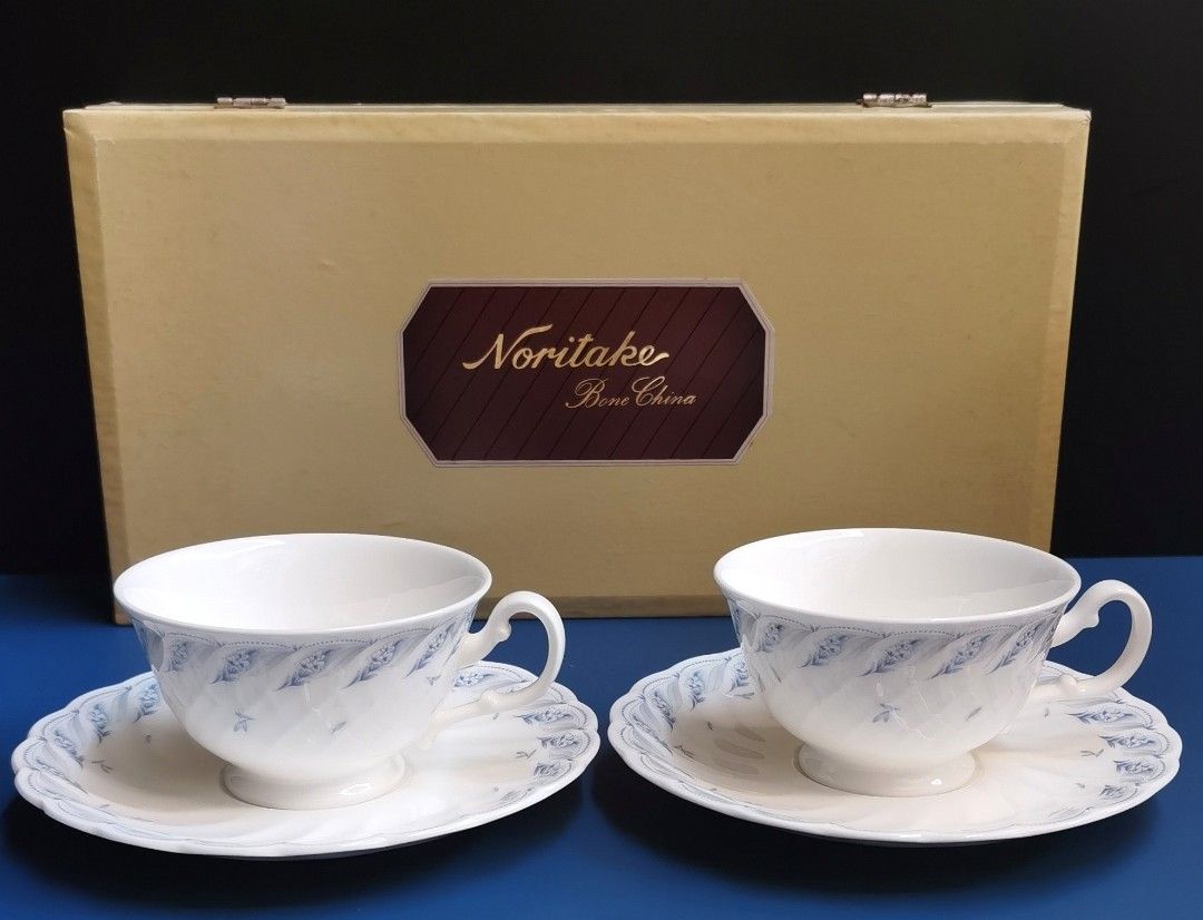 Noritake 2 Sets Made in Japan Clementine 9913 Bone China Cup & Saucer in Original Box, Furniture ...