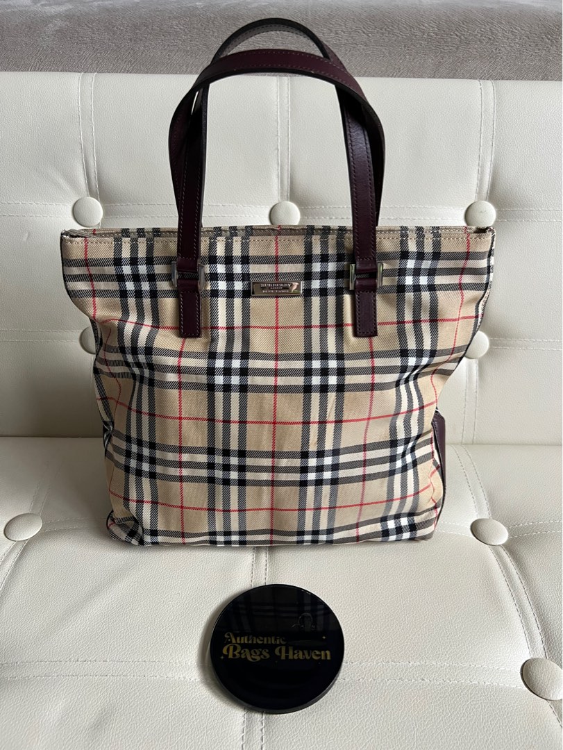 Original Burberry Canvas Tote Bag, Luxury, Bags & Wallets on Carousell