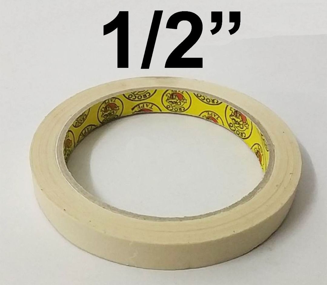 ORIGINAL CROCODILE MASKING TAPE 1/2" X 25 YARDS CROCO MASKING TAPE ...
