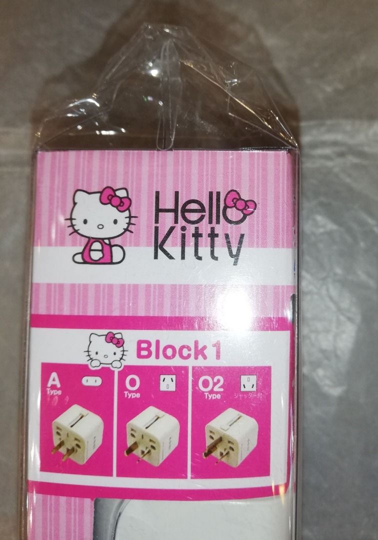 Original Kashimura X Hello Kitty Travel Plug Adaptor Set, TV & Home ...