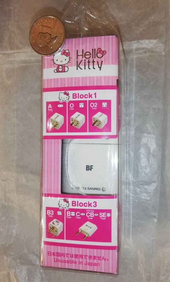 Original Kashimura X Hello Kitty Travel Plug Adaptor Set, TV & Home ...