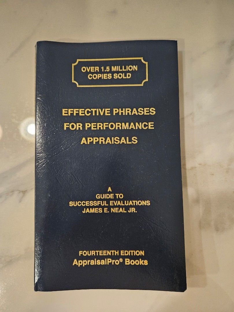 Performance Appraisals Book - Effective Phrases for Performance ...
