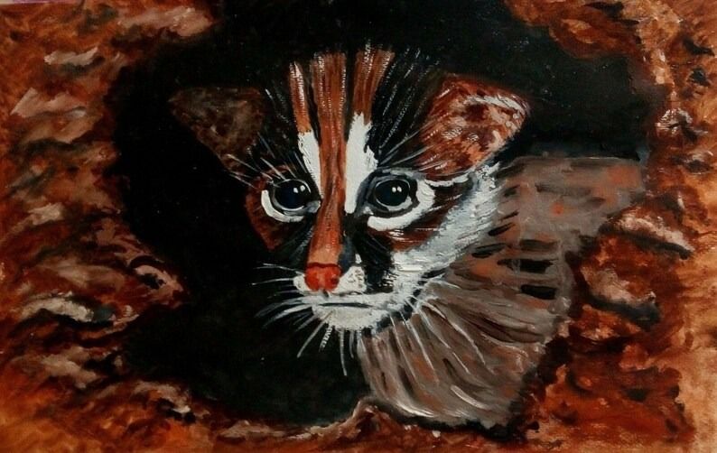 PHILIPPINES - Rare Visayan LEOPARD CAT - Original Watercolor Painting ...