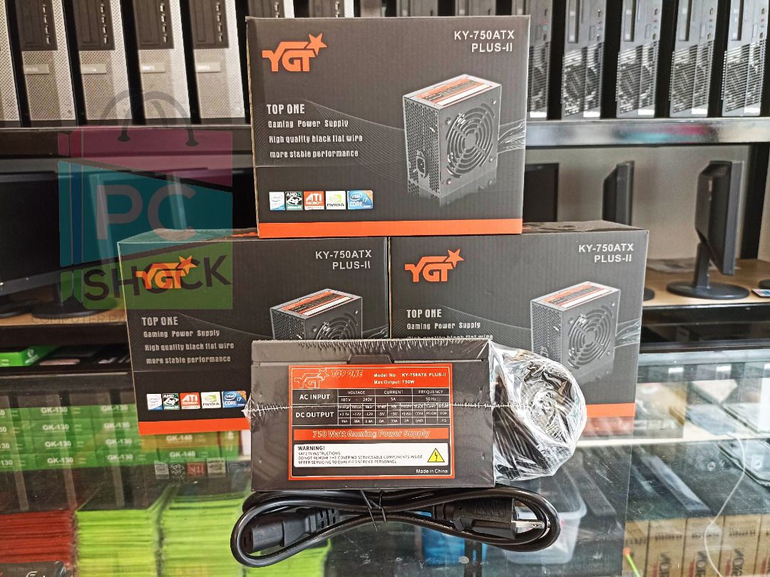 POWER SUPPLY YGT 750WATTS KY-750ATX PLUS-II, Computers & Tech, Parts ...