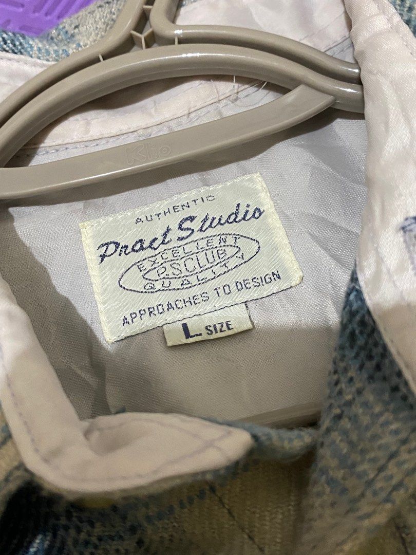 PRACT STUDIO BLUE FLANNEL, Men's Fashion, Coats, Jackets and Outerwear ...