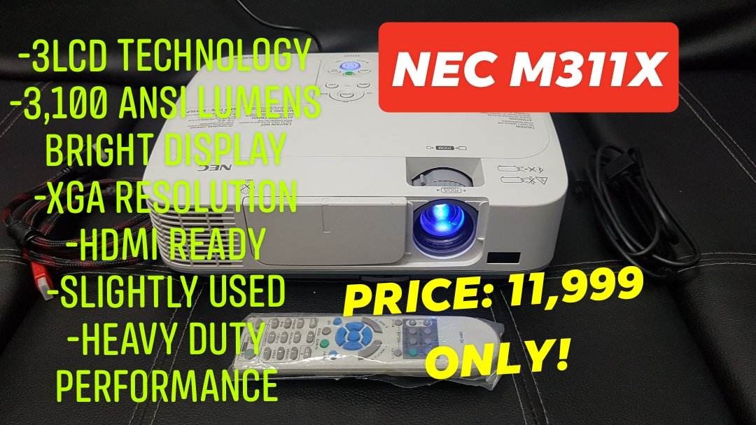 projector Nec M311x 3100 lumens bright display hdmi ready, TV & Home ...
