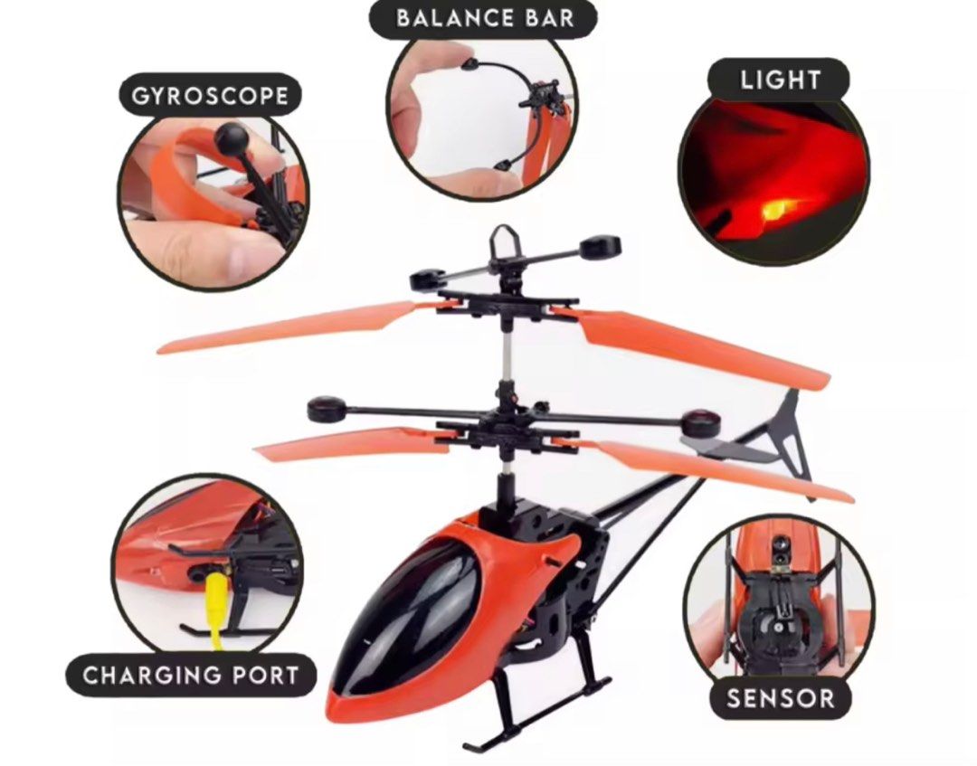Remote Control Fun Mini RC Aircraft Helicopter Kids Flying Toy Plane ...