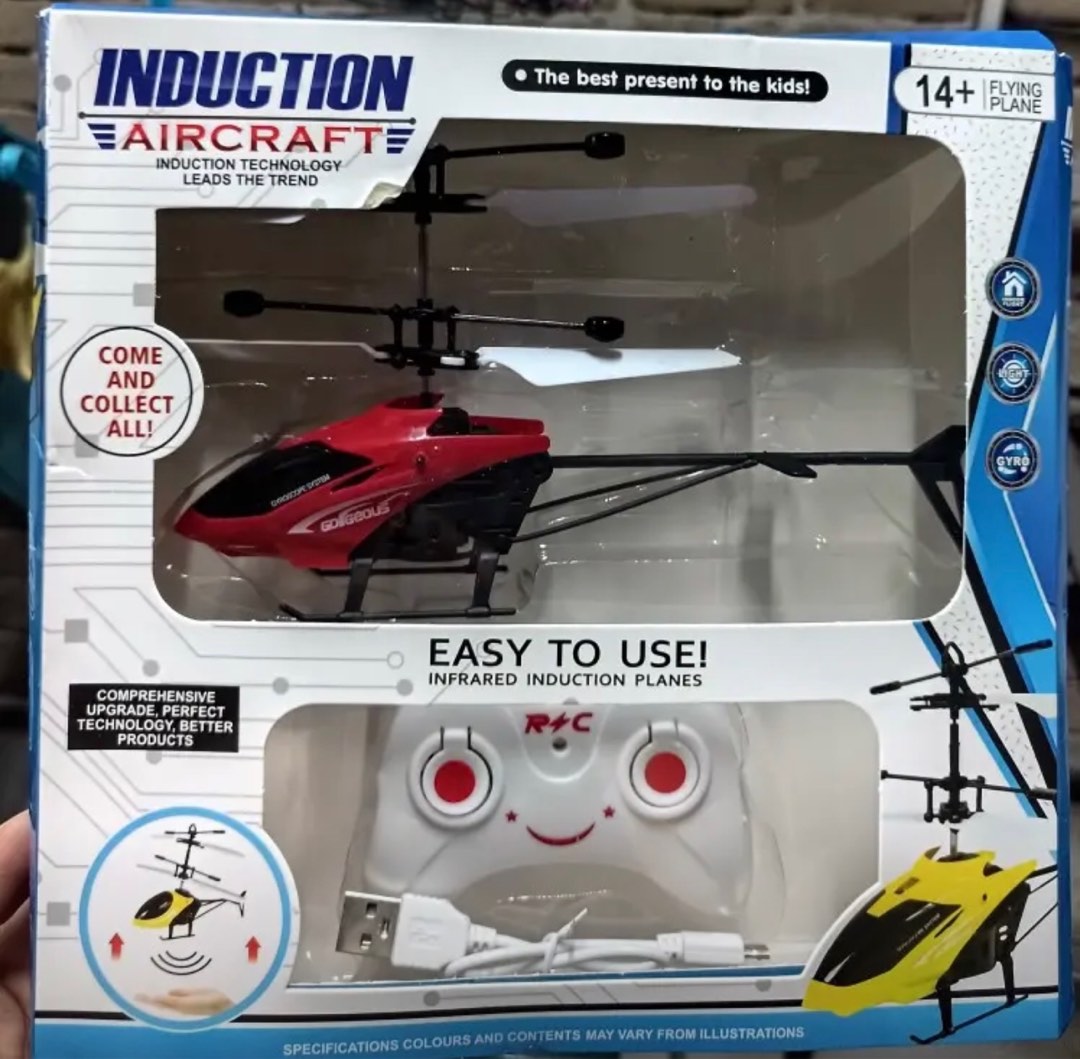 Remote Control Fun Mini RC Aircraft Helicopter Kids Flying Toy Plane ...