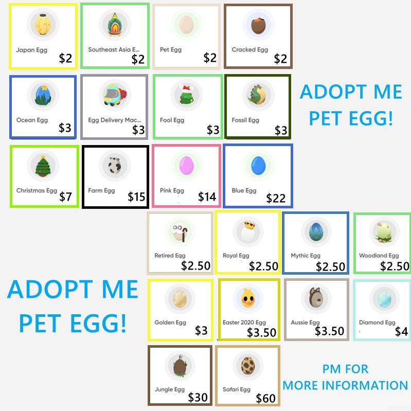 Roblox Adopt Me Pet Egg Ocean Christmas Southeast Asia Safari Pet Egg, Video Gaming, Gaming ...