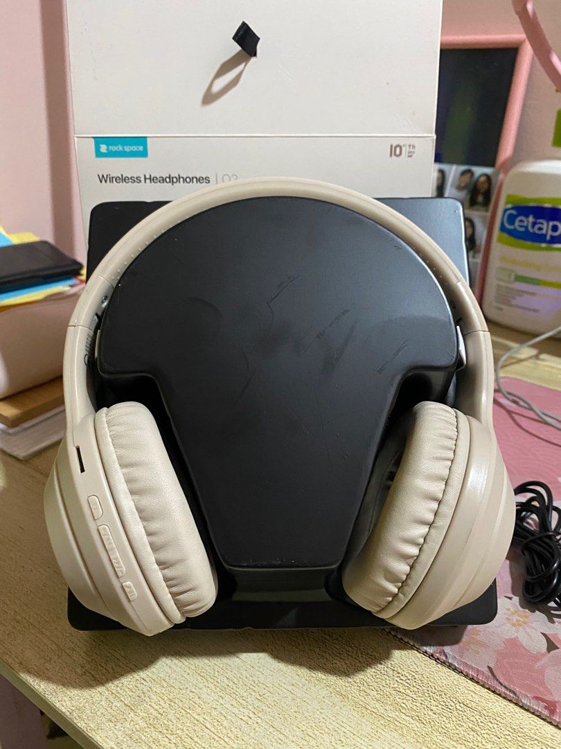 ROCK SPACE HEADPHONES KHAKI, Audio, Headphones & Headsets on Carousell
