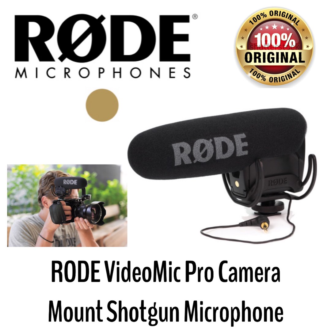 RODE VideoMic Pro Camera-Mount Shotgun Microphone, Audio, Microphones ...