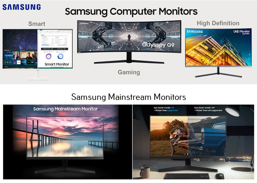 SAMSUNG Gaming Monitors PC Screens (Choose your preferred model, type ...